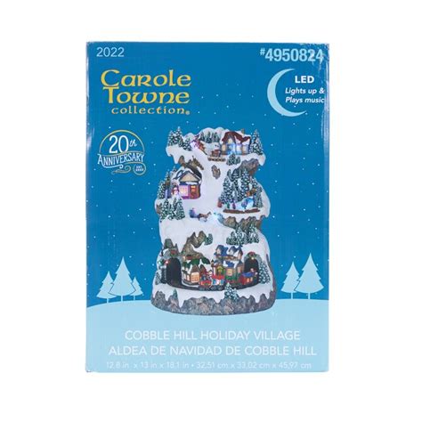 Carole Towne Cobble Hill Holiday Village Lighted Musical Village Scene