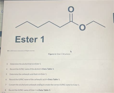 3 Determine The Alcohol That Is In Ester 1 Studyx