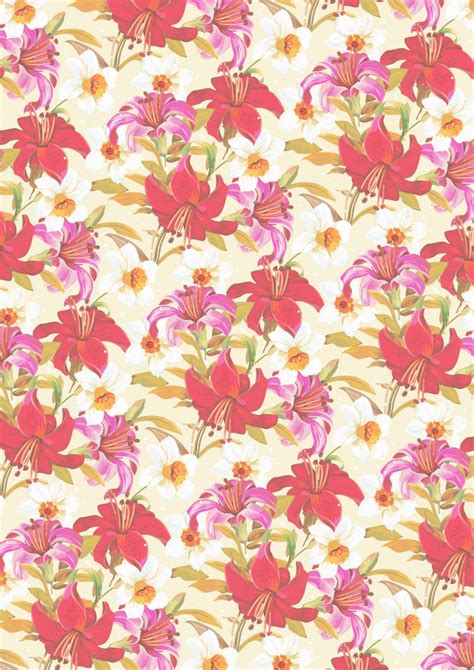 꽃무늬패턴지랩핑지배경지 무료도안 네이버 블로그