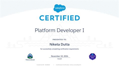 Niketa Dutta On Linkedin Im Happy To Share That Ive Obtained A New Certification Salesforce