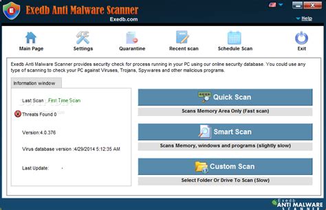 Exedb Anti Malware Scanner Download Softpedia