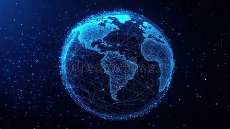 Global Network Connection Of The Earth Stock Illustration Illustration Of Network Futuretech