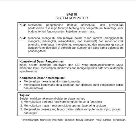 Modul Pembelajaran Sistem Komputer Mts Kelas Ix Universitas Islam An Nur Lampung