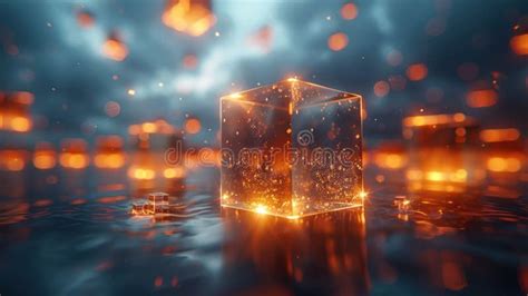 Rotating Cube Abstract Design Seamless Looping 3d Animation Stock