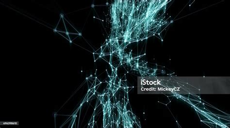 추상적인 기하학 표면 선 점 배경 디지털 기술과 바탕 화면 배경으로 사용 합니다 과학에 대한 스톡 사진 및 기타 이미지 과학 기하 등 Istock