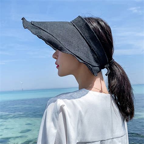 썬캡 트레비소 밀짚 챙넓은 자외선차단 린넨 벨크로 돌돌이 바캉스 여성 봄 여름 모자 썬햇