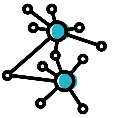 Correlation Data Hub Network Visualisation Icon