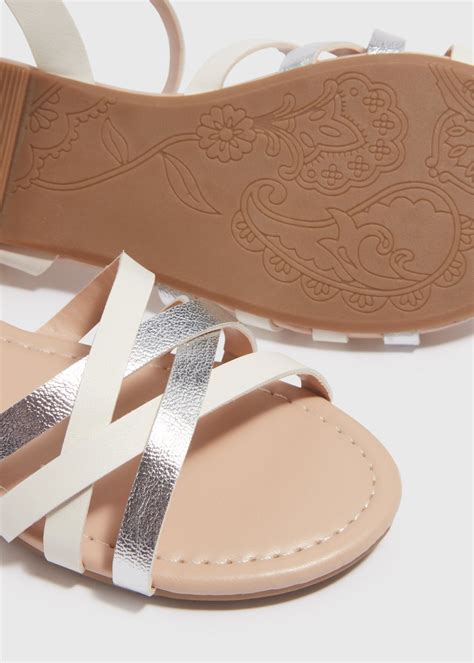 Girls White Sandals Younger 10 Older 5 Matalan