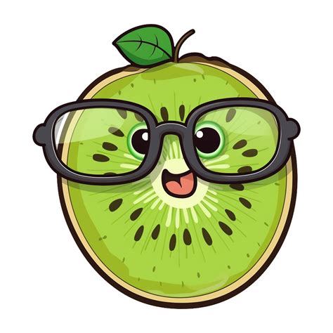 Cute Kiwi Sticker Cartoon Fruit