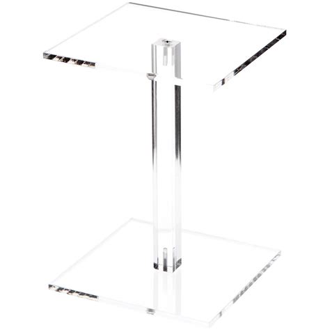 Plymor Clear Acrylic Square Barbell Pedestal Display Riser 85 H X 6