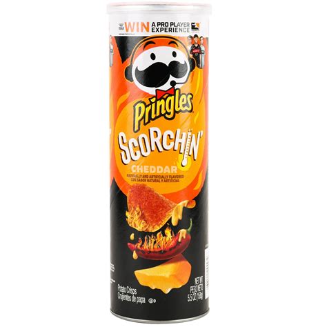 Pringles Scorchin Spicy Cheese Cheddar Flavor Potato Crisps 55 Oz