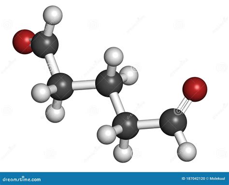Glutaraldehyde Molecule Molecular Structure Crosslinking Agent Ball And Stick 3d Model