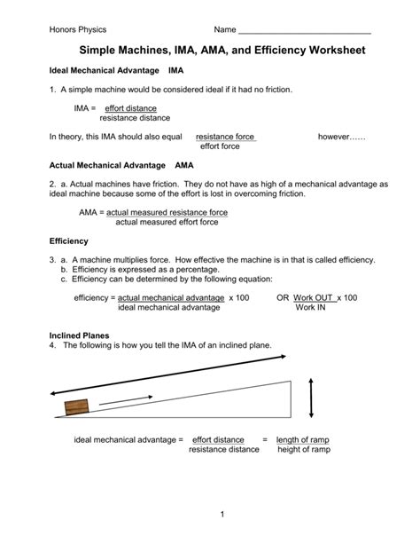Worksheet Mechanical Advantage Worksheet Grass Fedjp Worksheet Study Site