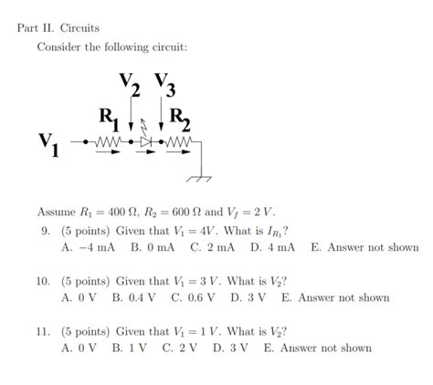 solved part ii circuits consider the following circuit 3