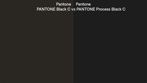 Pantone Black C Vs PANTONE Process Black C Side By Side Comparison