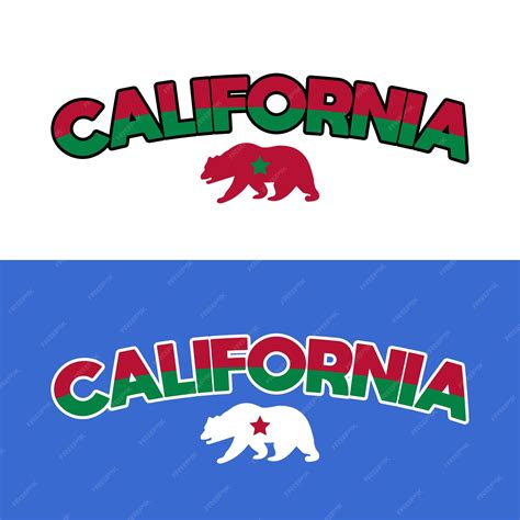 Premium Vector Vector Text California And Bear Animal Red And Green