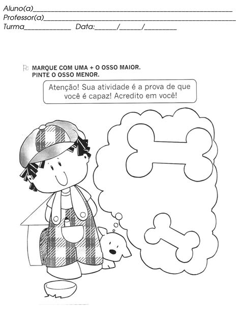 Atividades Maior E Menor Trabalhando Os Conceitos Matemáticos