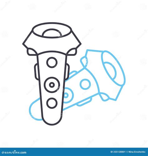 Vr Controller Line Icon Outline Symbol Vector Illustration Concept Sign Stock Illustration