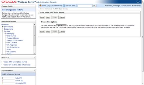 Simplifying Soa Creating A New Data Source In Weblogic