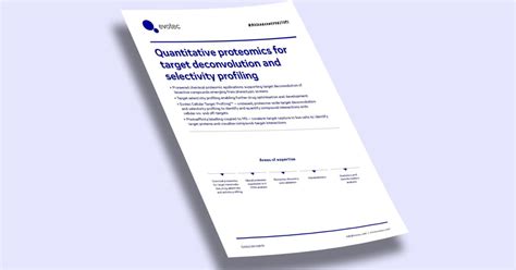 Quantitative Proteomics For Target Deconvolution And Selectivity