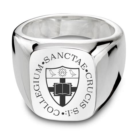 Holy Cross Sterling Silver Rectangular Cushion Ring M Lahart And Co