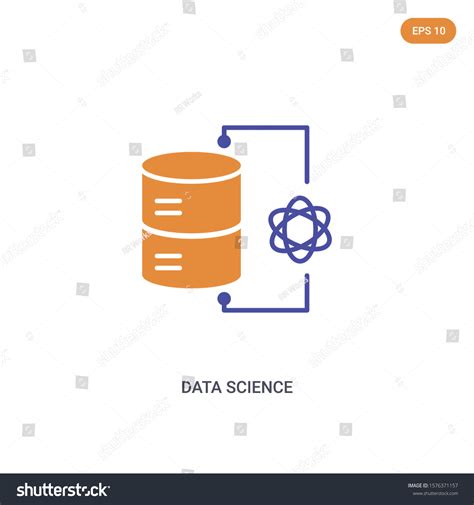 2 Color Data Science Concept Vector Stock Vector Royalty Free 1576371157