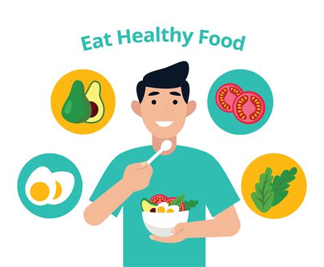 Eating Healthy Food Clipart
