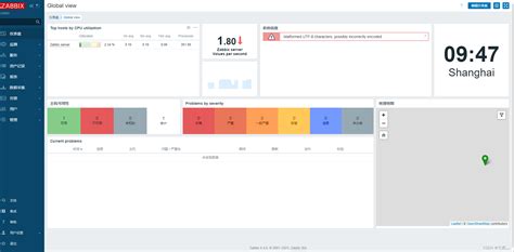 Zabbix64首页“信息系统”无法正常显示，提示“malformed Utf 8 Characters Possibly
