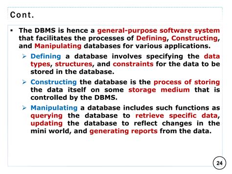 01 Chapter One Part I Overview Of The Database Systempptx Databases Computer Software And