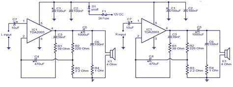 TDA On Car Stereo Amplifier Circuit Free Electronic Circuit Diagrams
