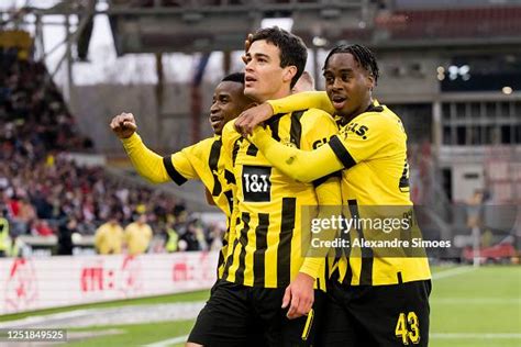 Giovanni Reyna Of Borussia Dortmund Is Celebrating His Goal With
