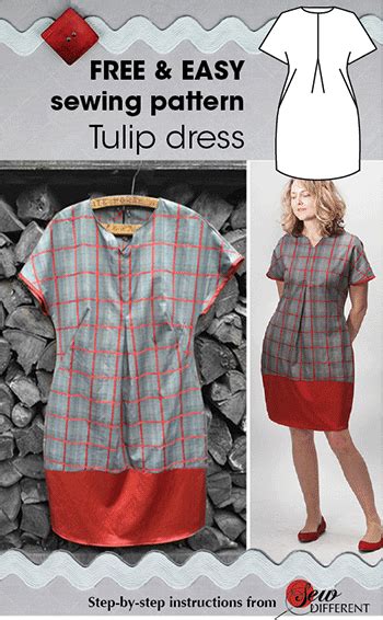 Tulip Dress Pattern With Colorblock Sewing 4 Free