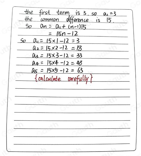 Solved 1 Find The Formula For The Nth Term Of An Arithmetic Sequence Whose Common Difference