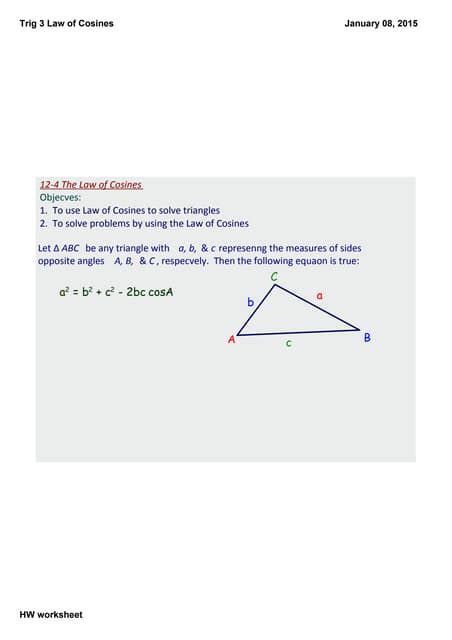Trig 3 Notes Pdf