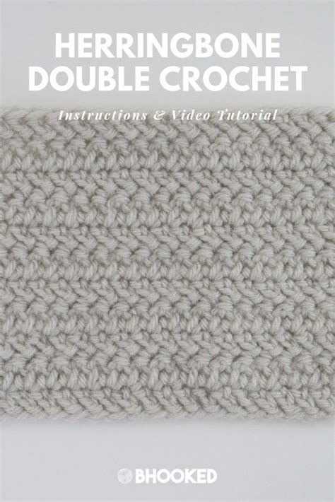 Herringbone Double Crochet Stitch Crochet Stitches Tutorial Crochet