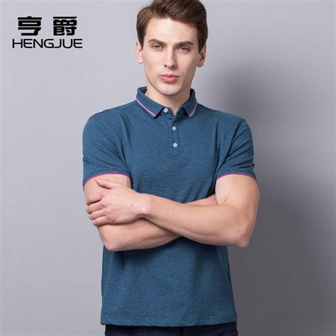 纯棉短袖男士t恤纯色翻领体桖夏装polo衫港风衬衫领体恤潮流男装t虎窝淘