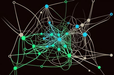 Neural Network With Each Node Showing Different Activity And