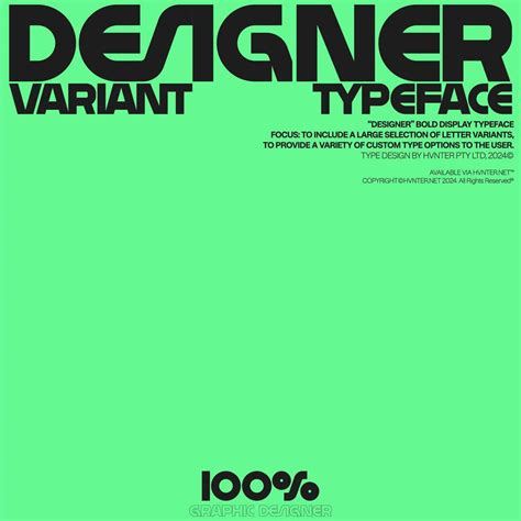Designer Typeface By Hvnter Designer Typeface By Hvnter