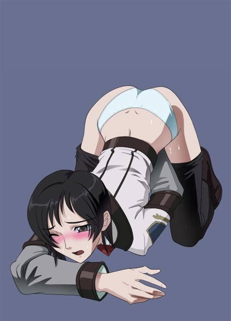 Rule 34 Black Hair Blue Panties Blush Boots Bottomless Copyright