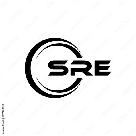 SRE Letter Logo Design With White Background In Illustrator Cube Logo