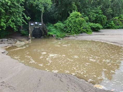Storm Surge Causes Combined Sewer Overflow At Edgewater Beach By
