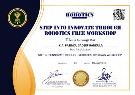 Pasindu Randula On Linkedin Roboticsworkshop