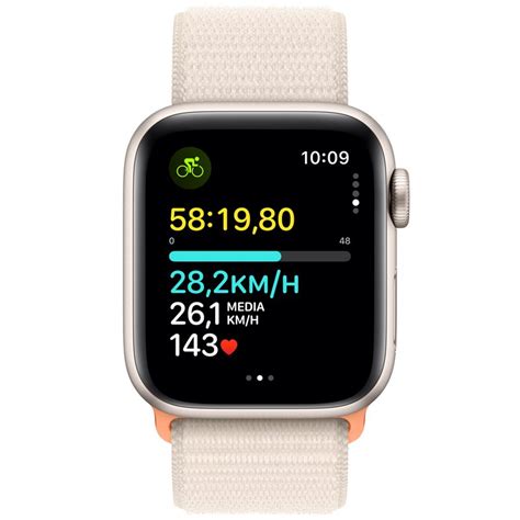 Apple Watch Se Gps 40mm Alumínio Branco Luz Das Estrelas Com Braceletes
