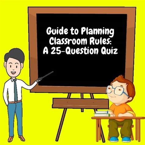 Guide To Planning Classroom Rules A 25 Question Quiz By The Tpt
