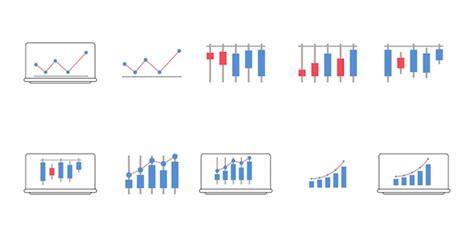 주식시장 아이콘 프리미엄 벡터