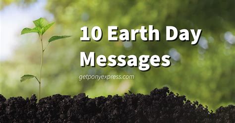10 Earth Day Message Examples