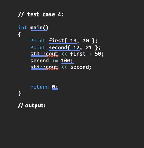 Solved C Create A Point Class Implement Equality Chegg