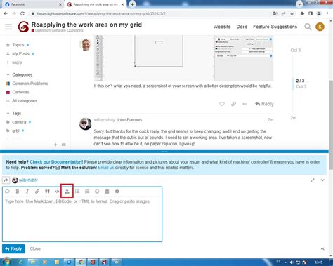 Reapplying The Work Area On My Grid LightBurn Software Questions LightBurn Software Forum