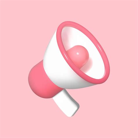 Premium Vector 3d Plastic Megaphone