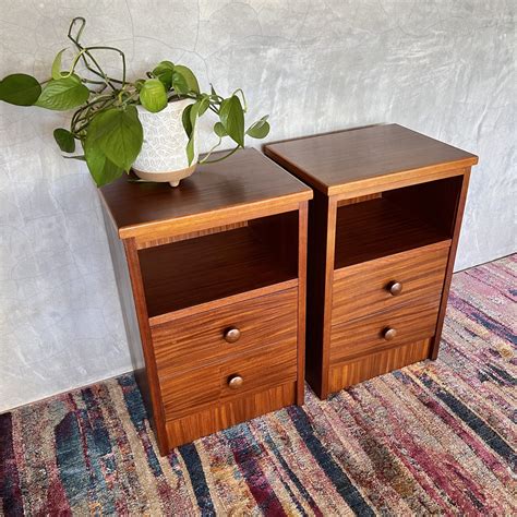 Vintage Hans Borg Bedside Drawers 20th Century Vintage